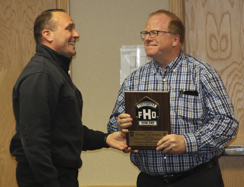 Retiring Howland firefighter recognized for 25 years of service | News ...